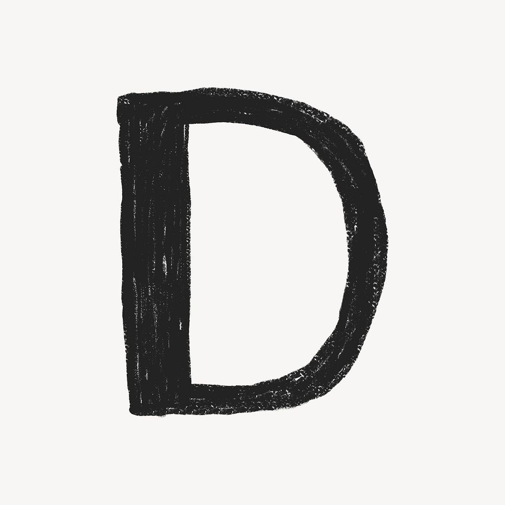 Letter D crayon font illustration | Free Photo Illustration - rawpixel