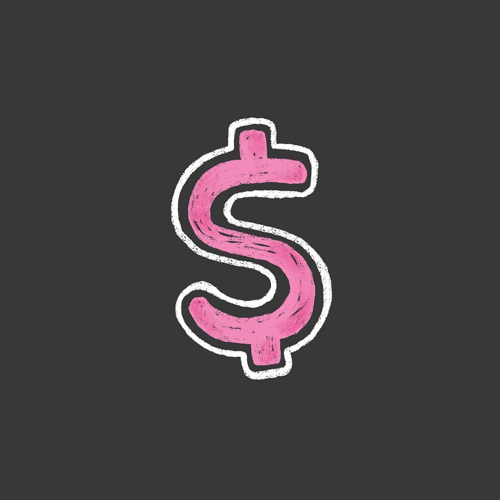 Dollar sign, cute crayon symbol | Free Photo Illustration - rawpixel