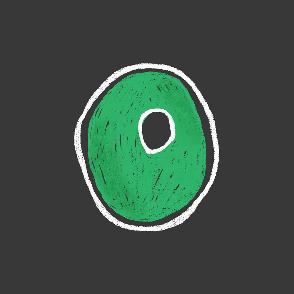 Number 0 crayon font illustration | Free Photo Illustration - rawpixel