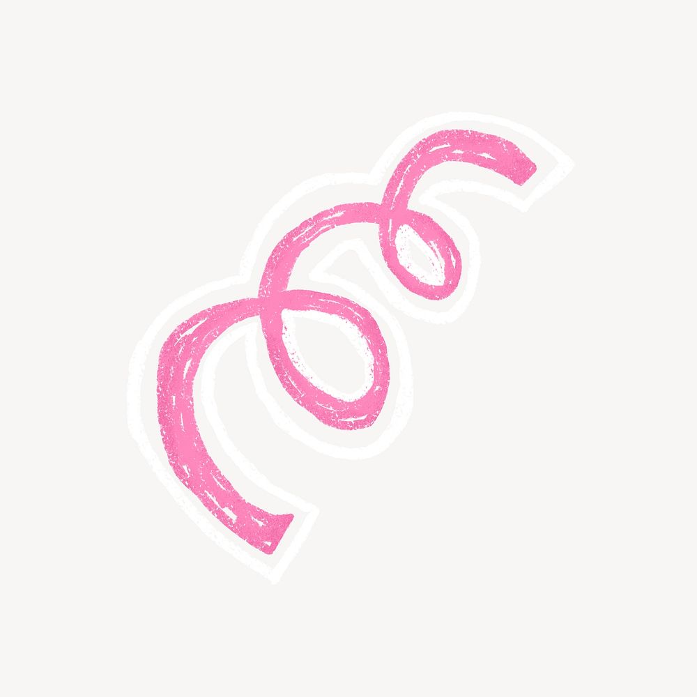 Pink squiggle icon cute crayon | Premium Photo Illustration - rawpixel