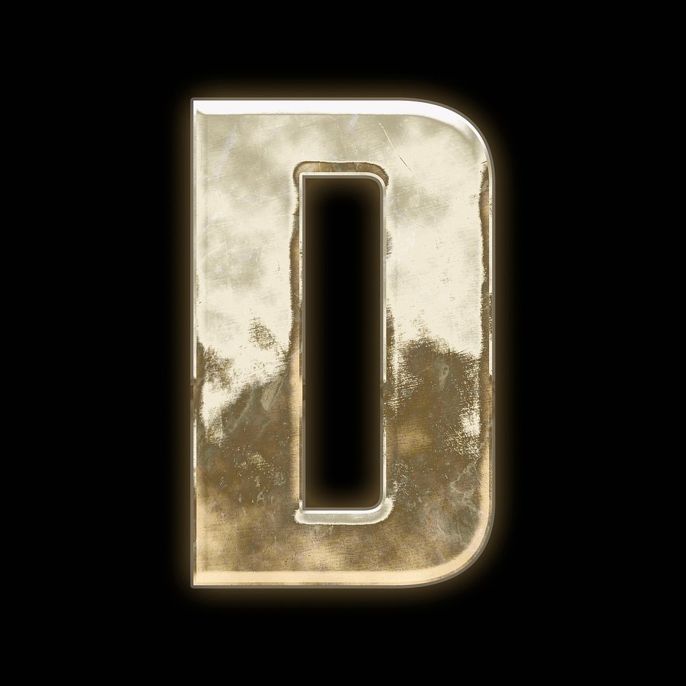 Letter D, gold font illustration | Free Photo Illustration - rawpixel