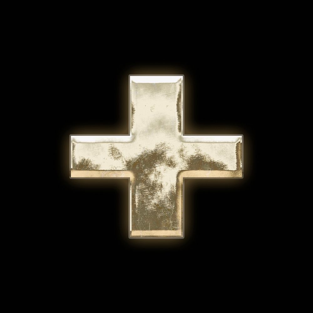 Gold plus sign illustration | Free Photo Illustration - rawpixel