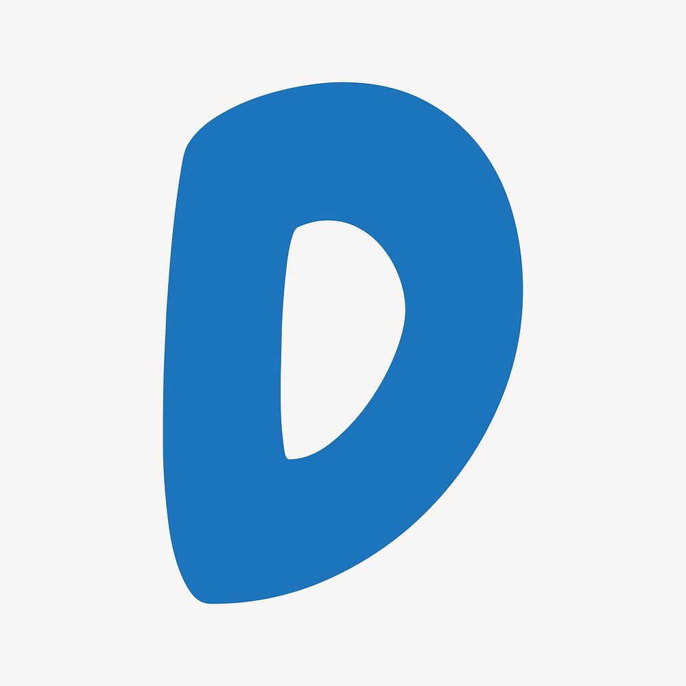 Letter D blue font illustration | Free Photo Illustration - rawpixel