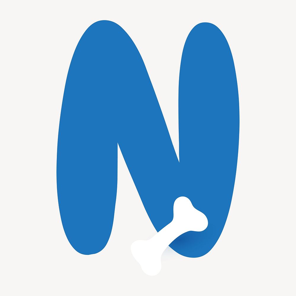 Letter N blue font illustration | Free Photo Illustration - rawpixel