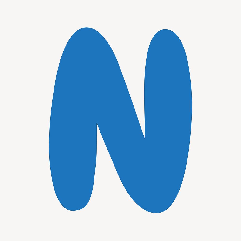 Letter N blue font illustration | Free Photo Illustration - rawpixel