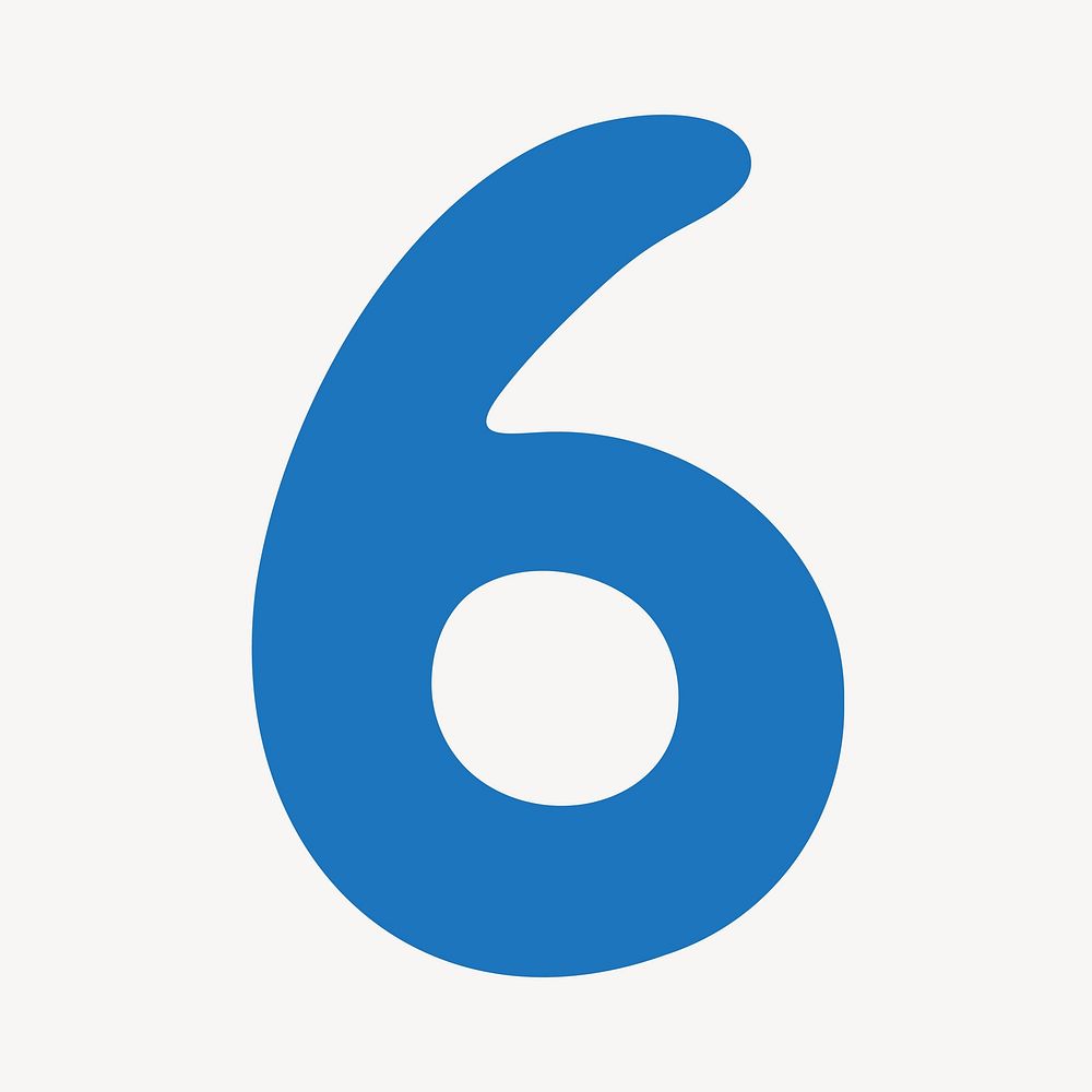 Number 6 blue font illustration | Free Photo Illustration - rawpixel
