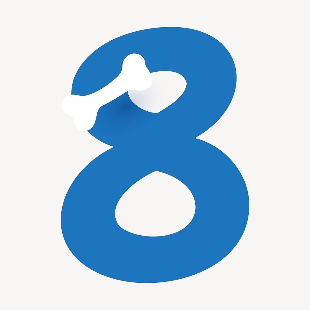 Number 8 blue font illustration | Free Photo Illustration - rawpixel