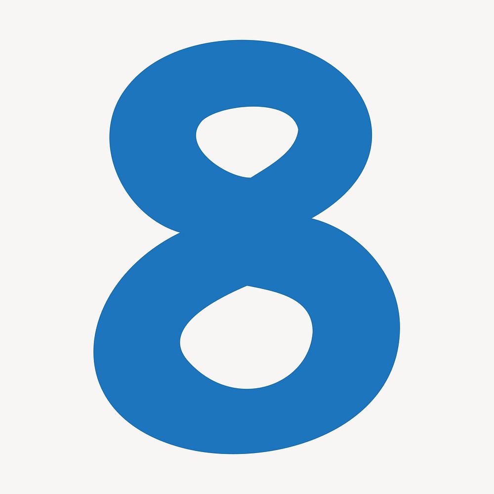 Number 8 blue font illustration | Free Photo Illustration - rawpixel