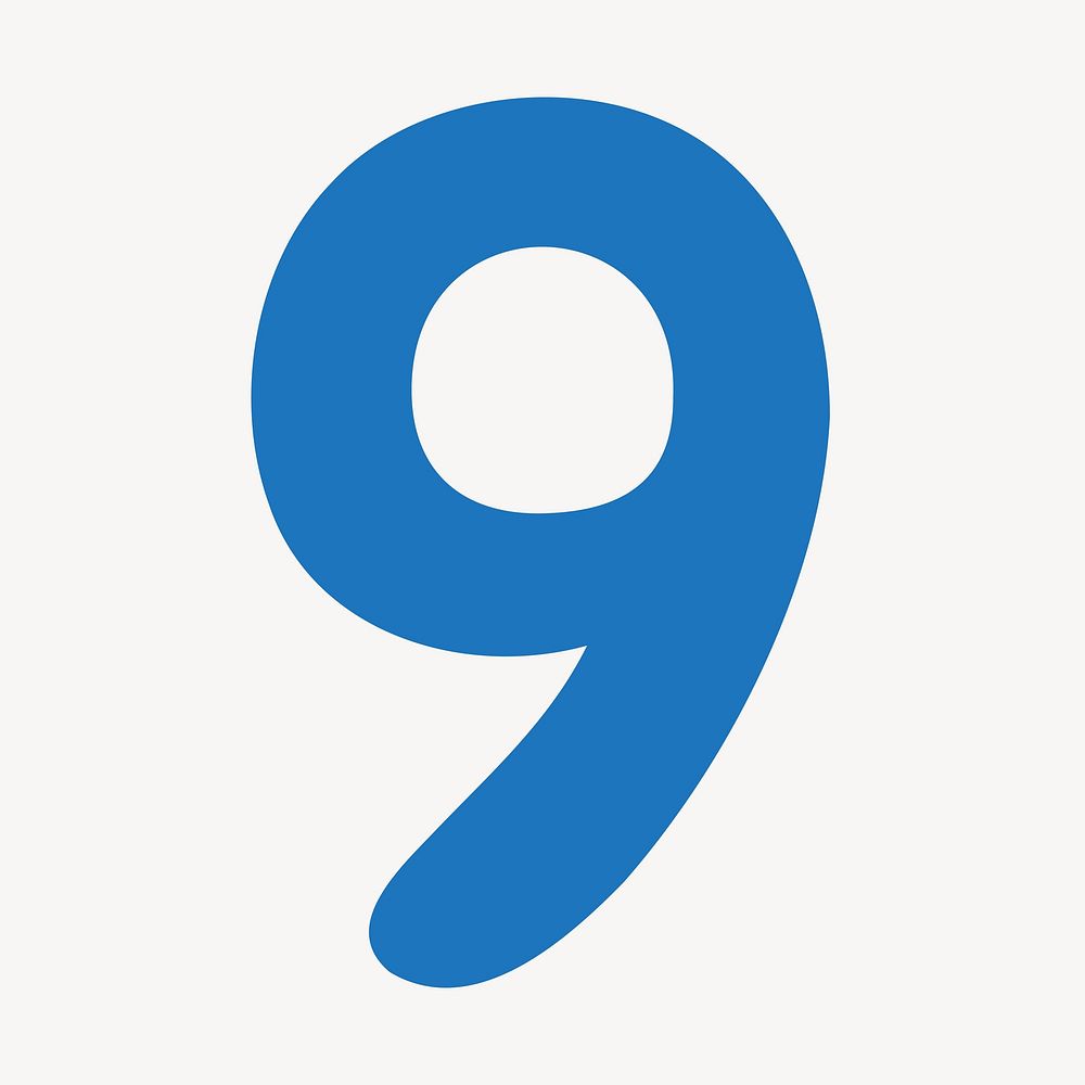 Number 9 blue font illustration | Free Photo Illustration - rawpixel
