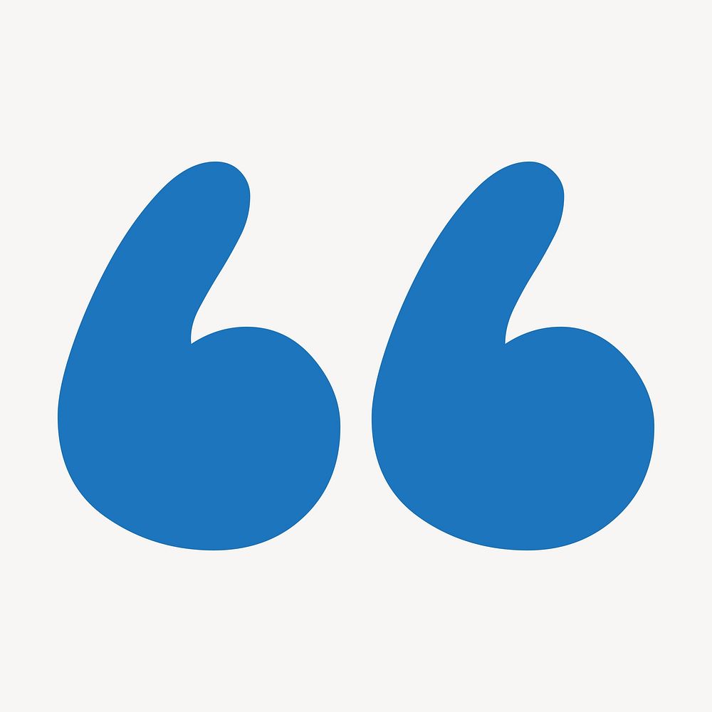 Blue quotation mark sign illustration | Free Photo Illustration - rawpixel