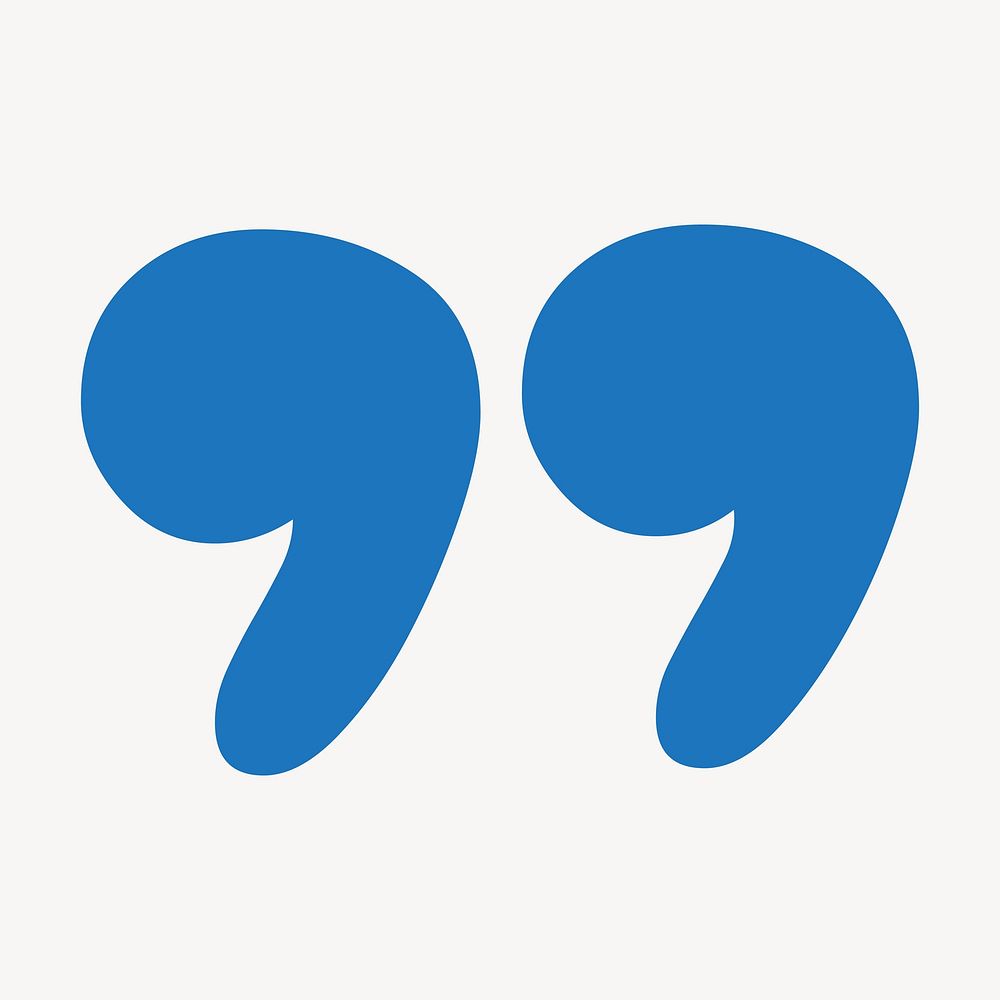 Blue quotation mark sign illustration | Free Photo Illustration - rawpixel