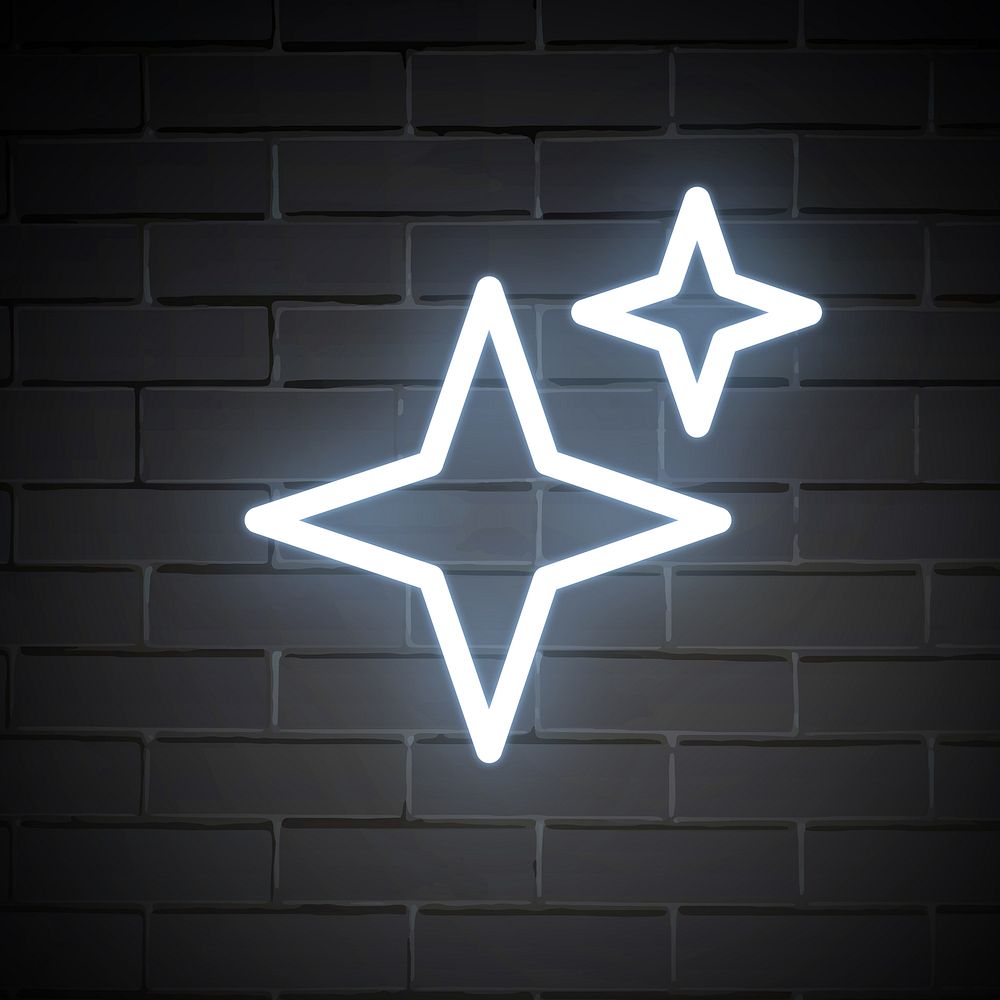 Blink icon white blue neon | Free Photo Illustration - rawpixel