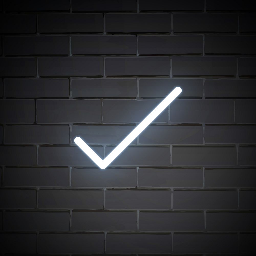 Right mark icon white blue | Free Photo Illustration - rawpixel