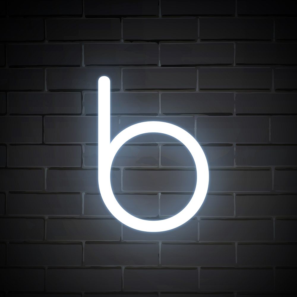 Letter b white alphabet illustration | Free Photo Illustration - rawpixel