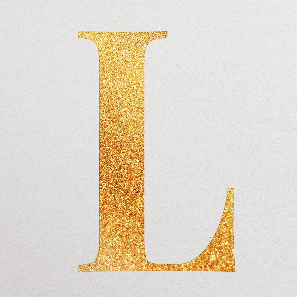 Letter l gold foil alphabet | Free Photo Illustration - rawpixel