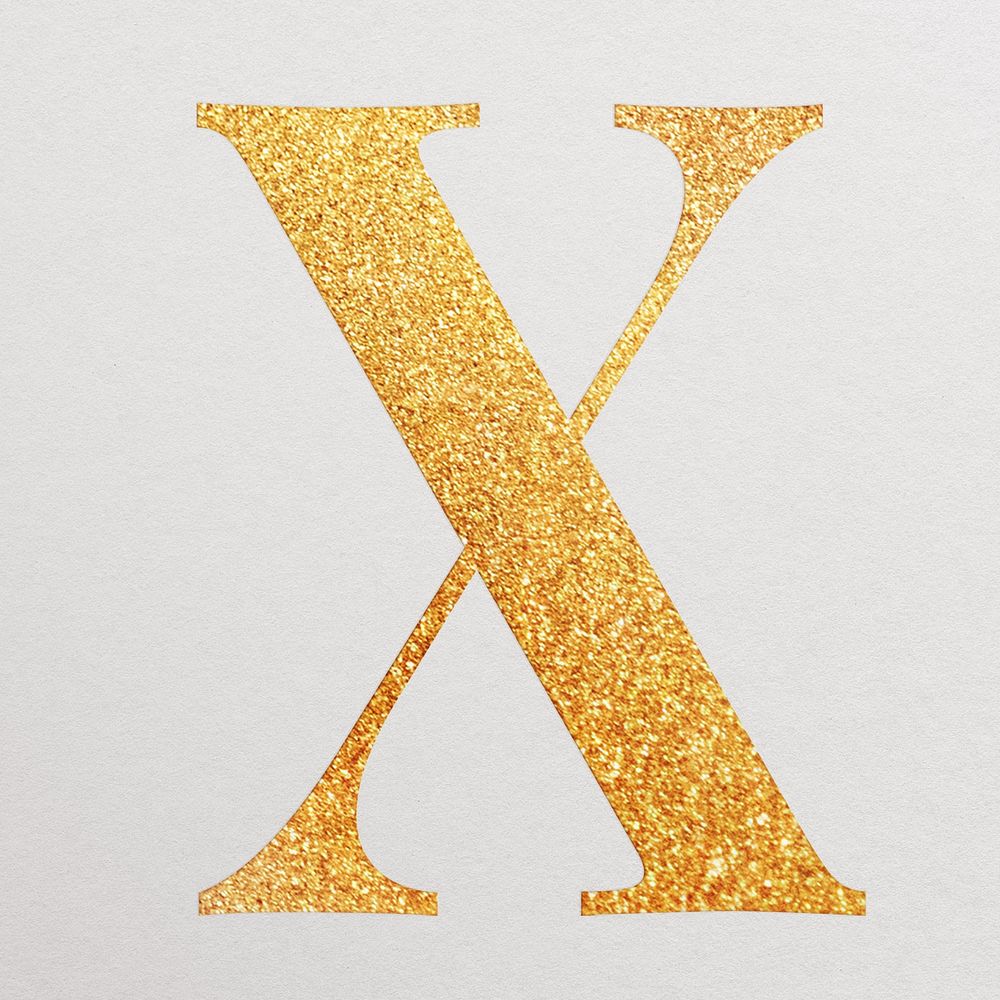 Letter x gold foil alphabet | Free Photo Illustration - rawpixel