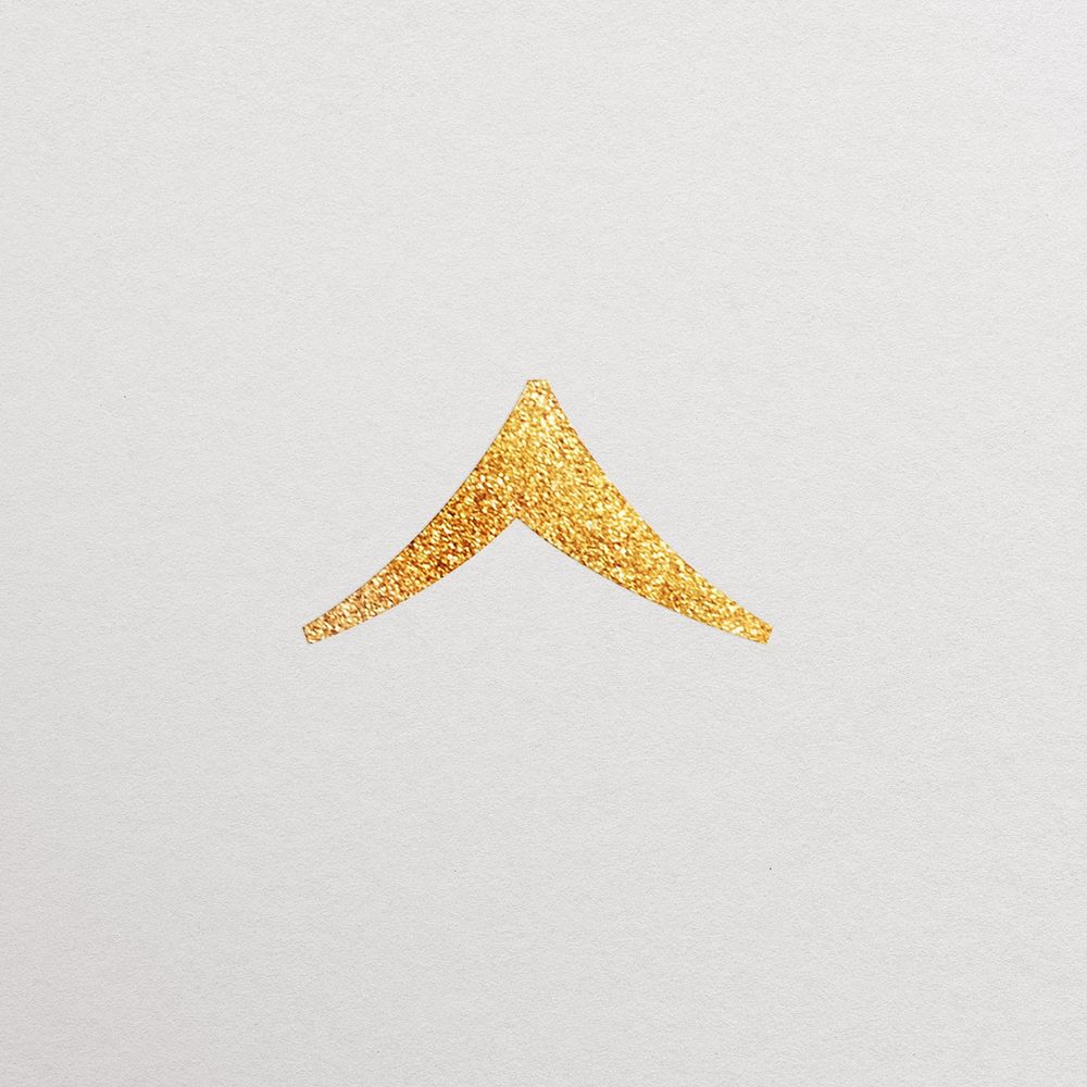Circumflex sign gold foil symbol | Free Photo Illustration - rawpixel
