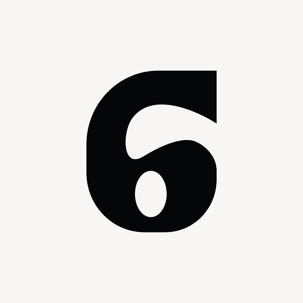 Number 6 retro psychedelic font | Free Photo Illustration - rawpixel