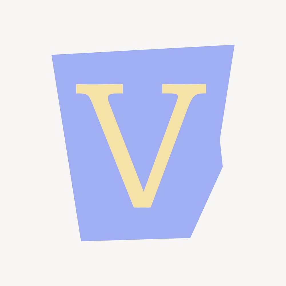 Letter V papercut alphabet illustration | Free Photo Illustration ...
