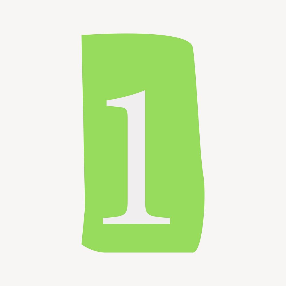 Number 1 in papercut illustration | Free Photo Illustration - rawpixel