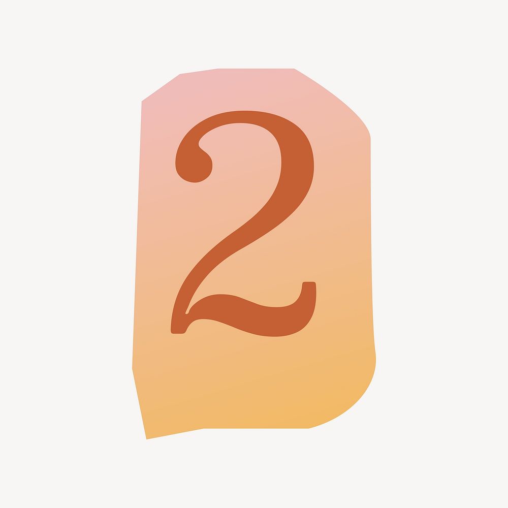 Number 2 In Papercut Illustration Free Photo Illustration Rawpixel 