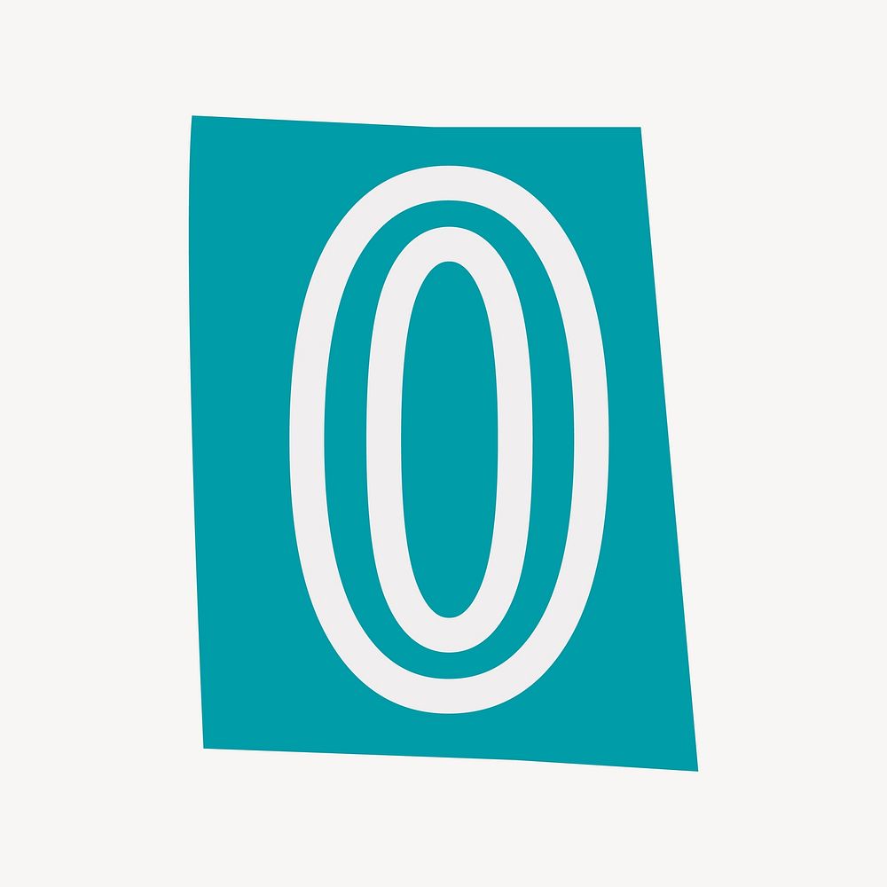 Number 0 in papercut illustration | Free Photo Illustration - rawpixel
