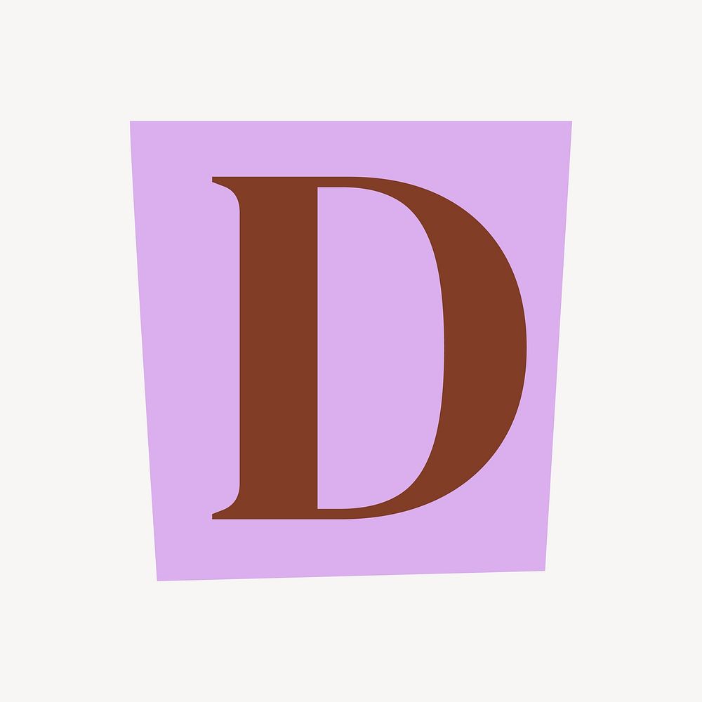 Letter D papercut alphabet illustration | Free Photo Illustration ...