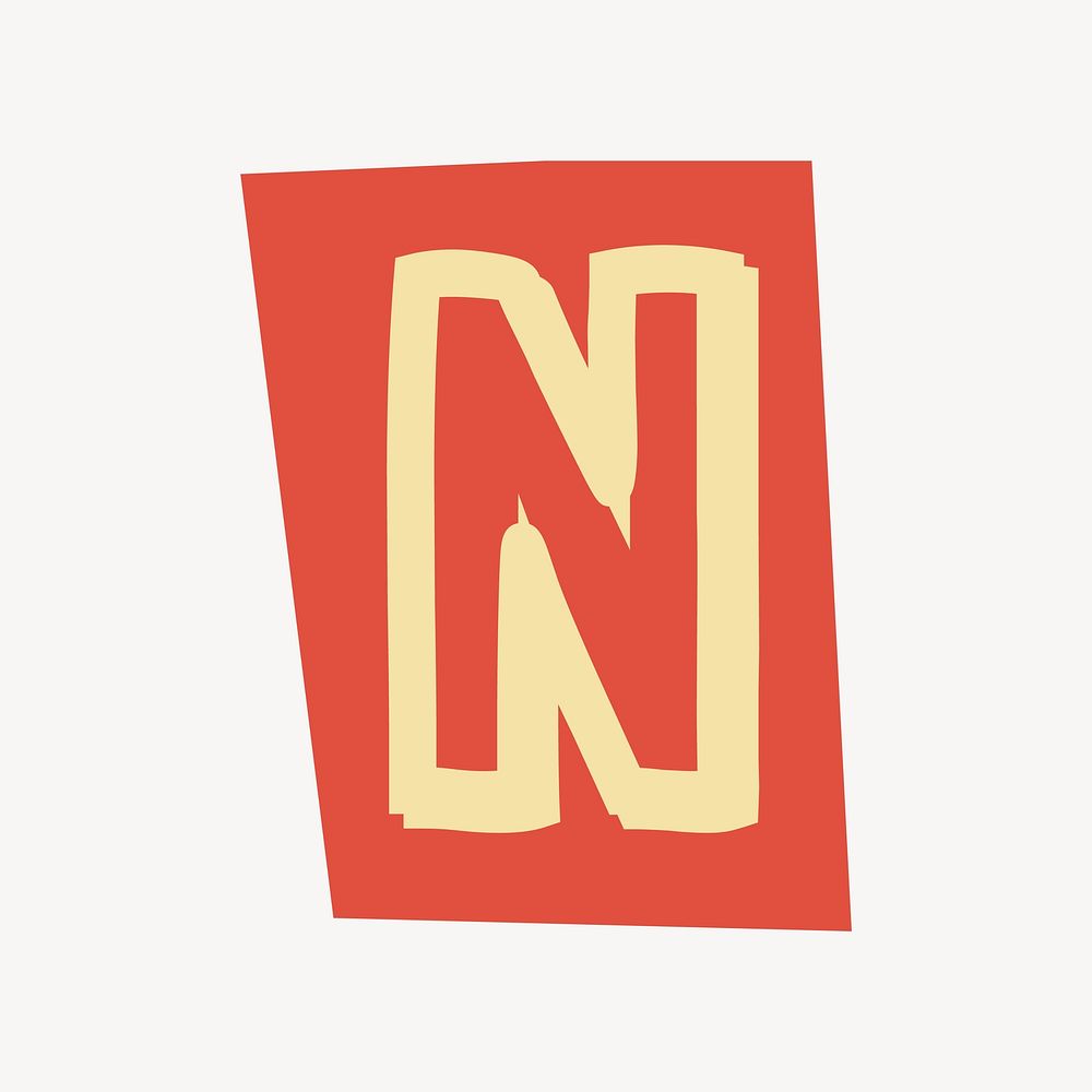 Letter N papercut alphabet illustration | Free Photo Illustration ...