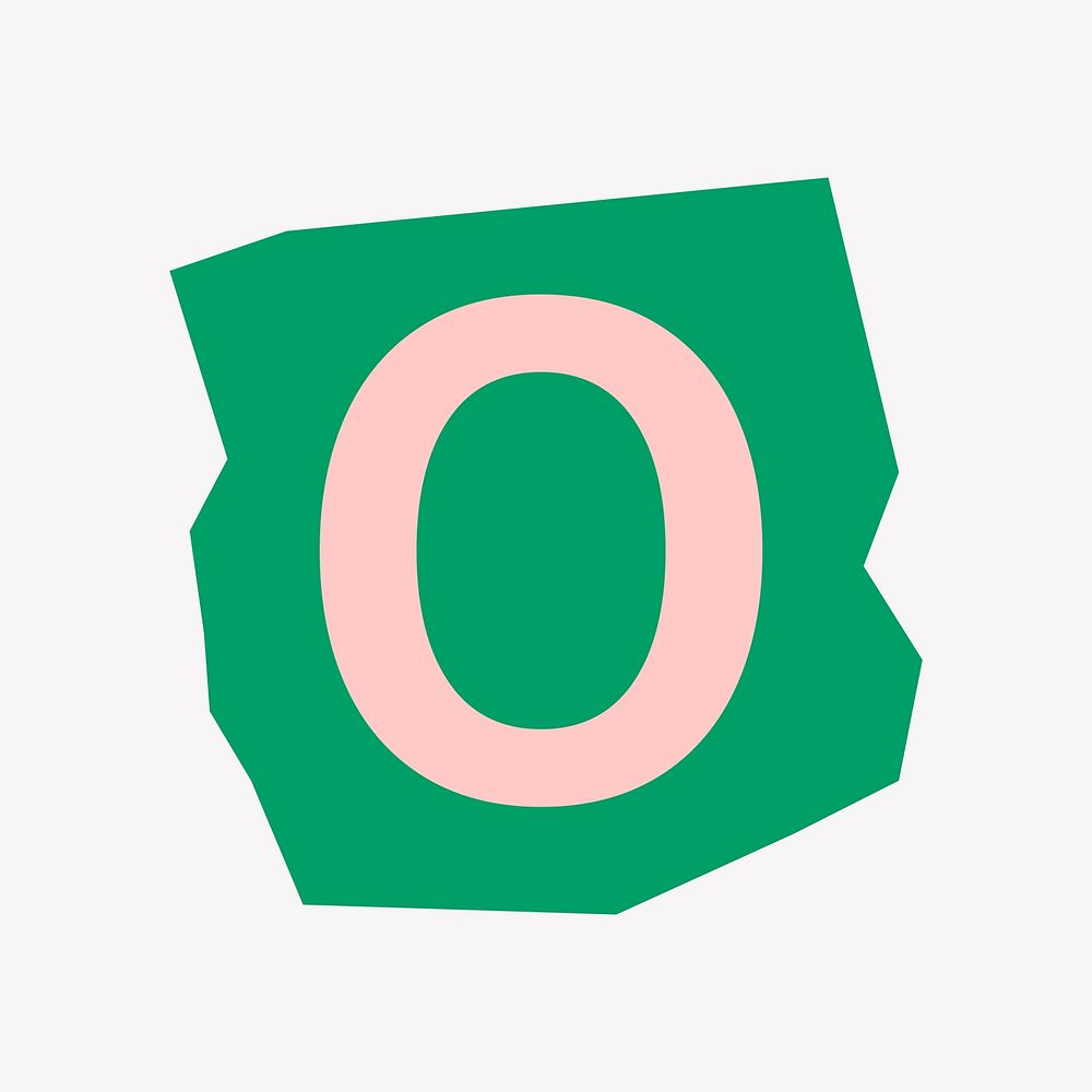 Letter O papercut alphabet illustration | Free Photo Illustration ...