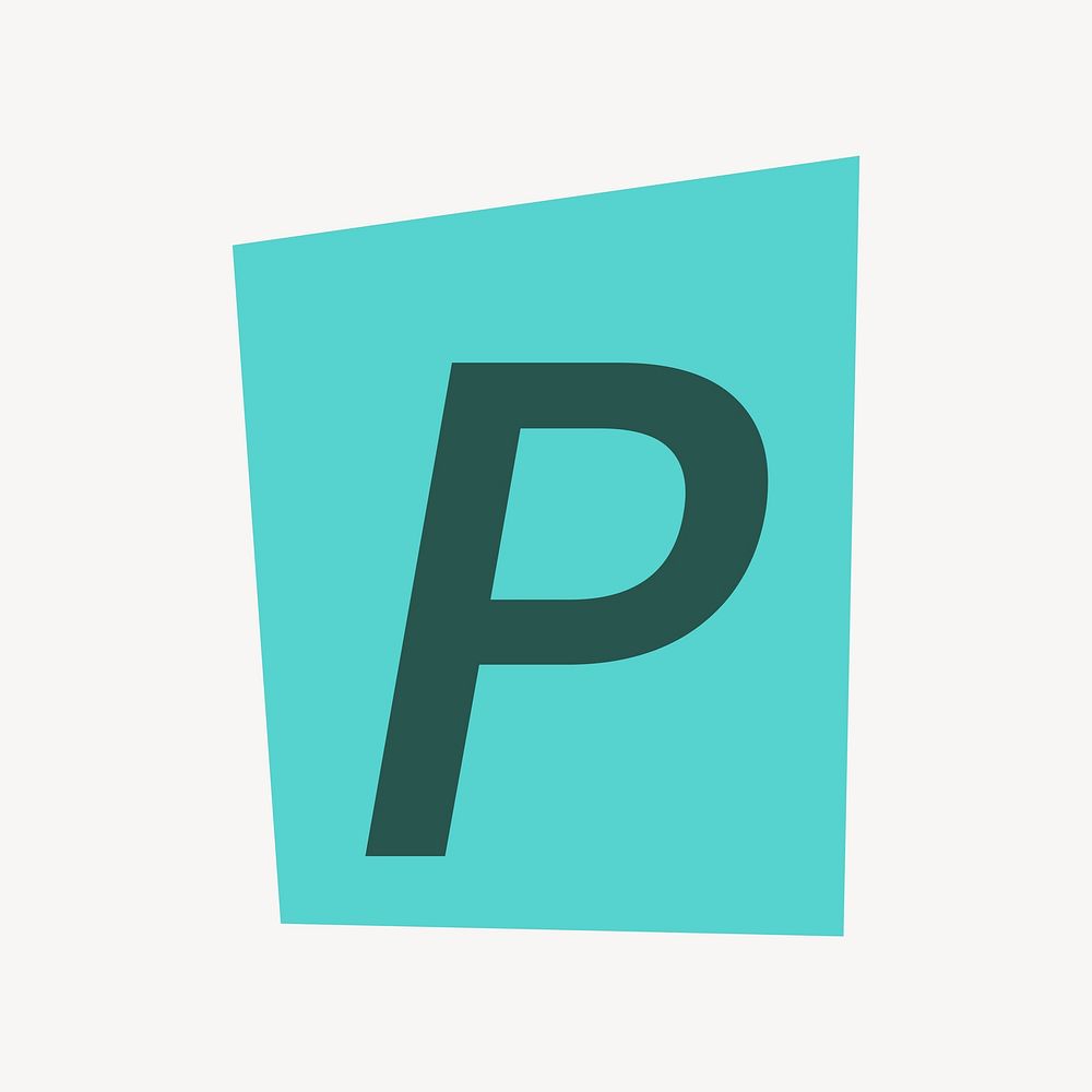 Letter P papercut alphabet illustration | Free Photo Illustration ...