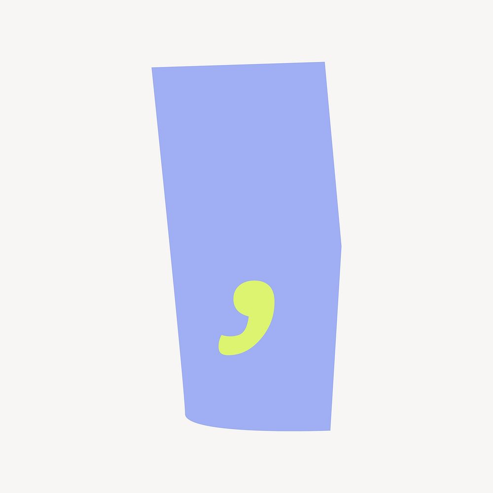 Comma sign in papercut illustration | Free Photo Illustration - rawpixel