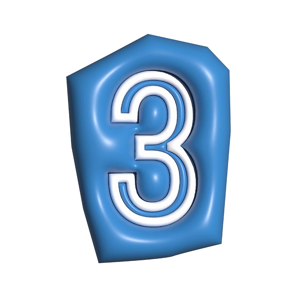 Number 3 3D alphabets illustration | Free Photo Illustration - rawpixel