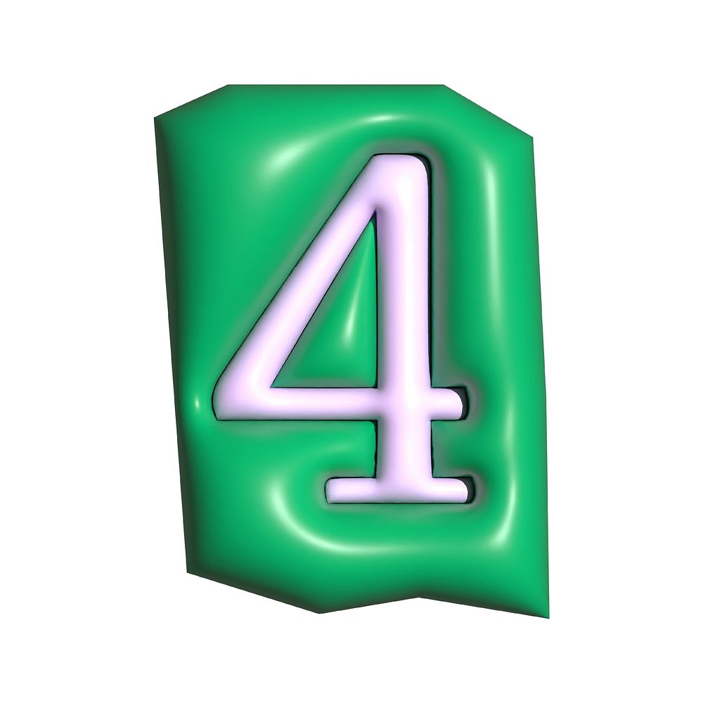 Number 4 3D alphabets illustration | Free Photo Illustration - rawpixel