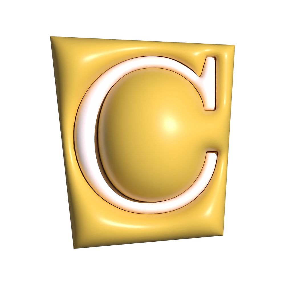 Letter C 3D alphabets illustration | Free Photo Illustration - rawpixel