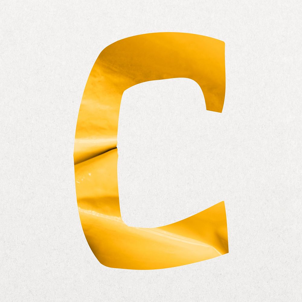 Letter C yellow plastic texture | Free Photo Illustration - rawpixel