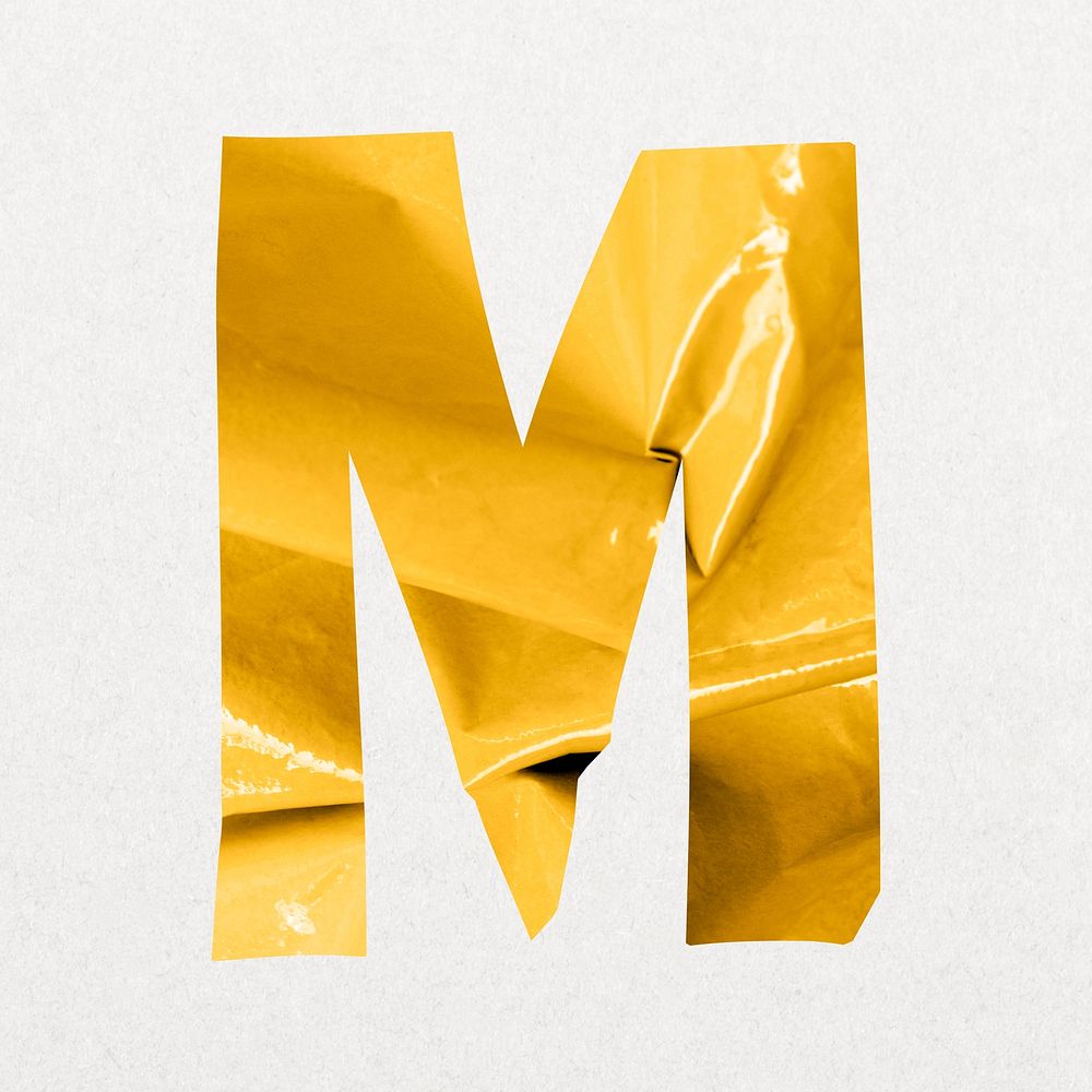 Letter M yellow plastic texture | Free Photo Illustration - rawpixel