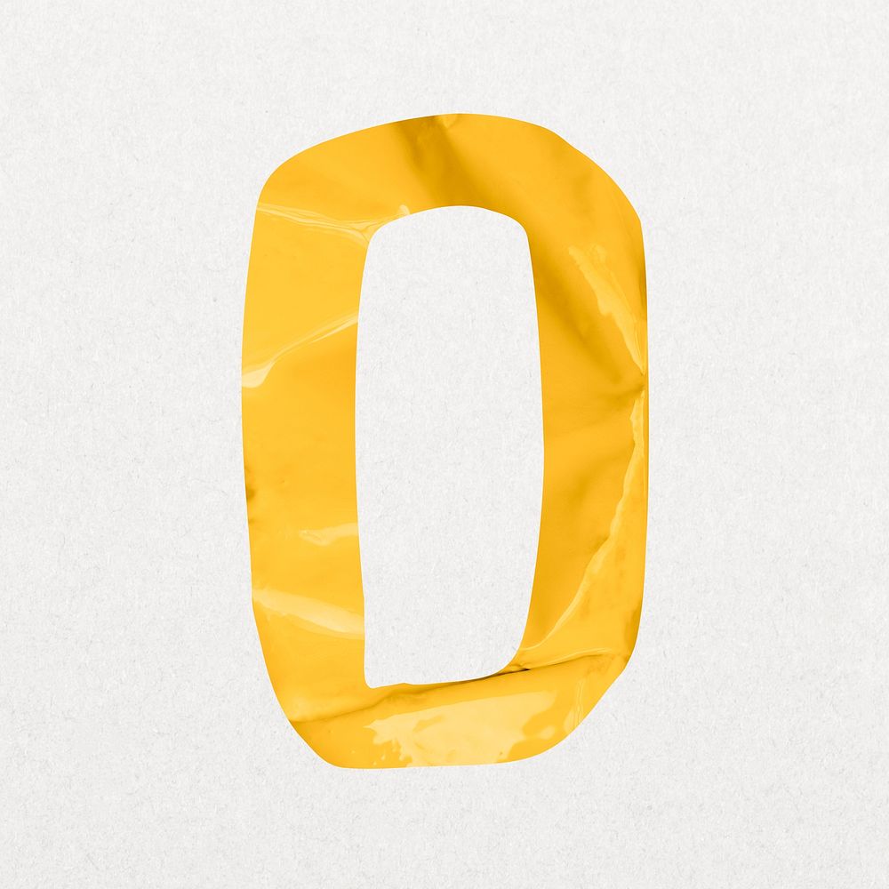 Number 0 yellow plastic texture | Free Photo Illustration - rawpixel