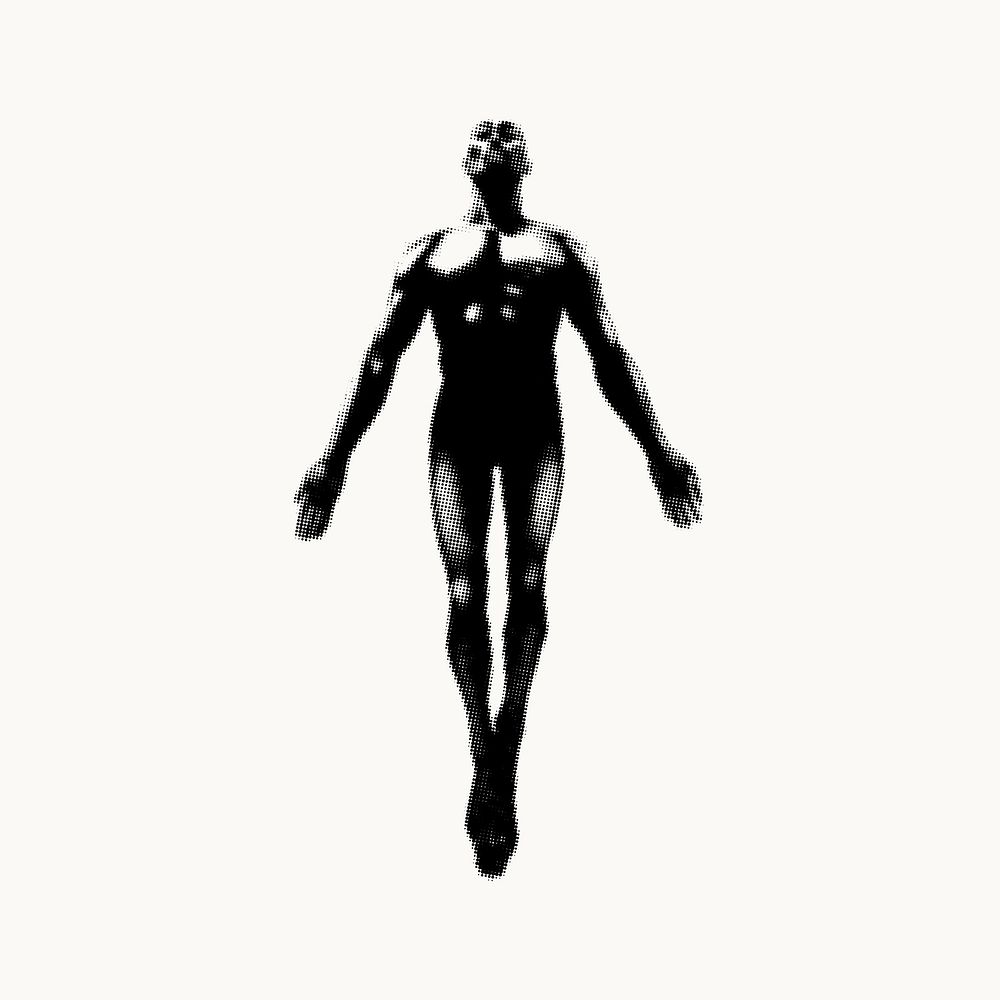 Floating man halftone design | Free Photo Illustration - rawpixel