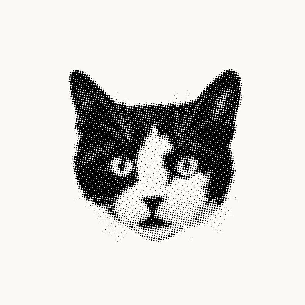 Cat halftone design | Free Photo Illustration - rawpixel