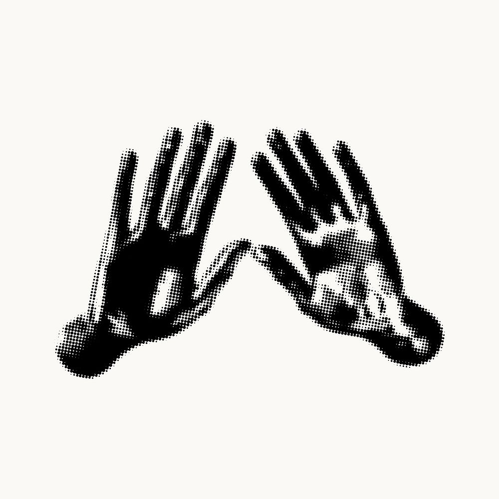 Hands halftone design | Free Photo Illustration - rawpixel