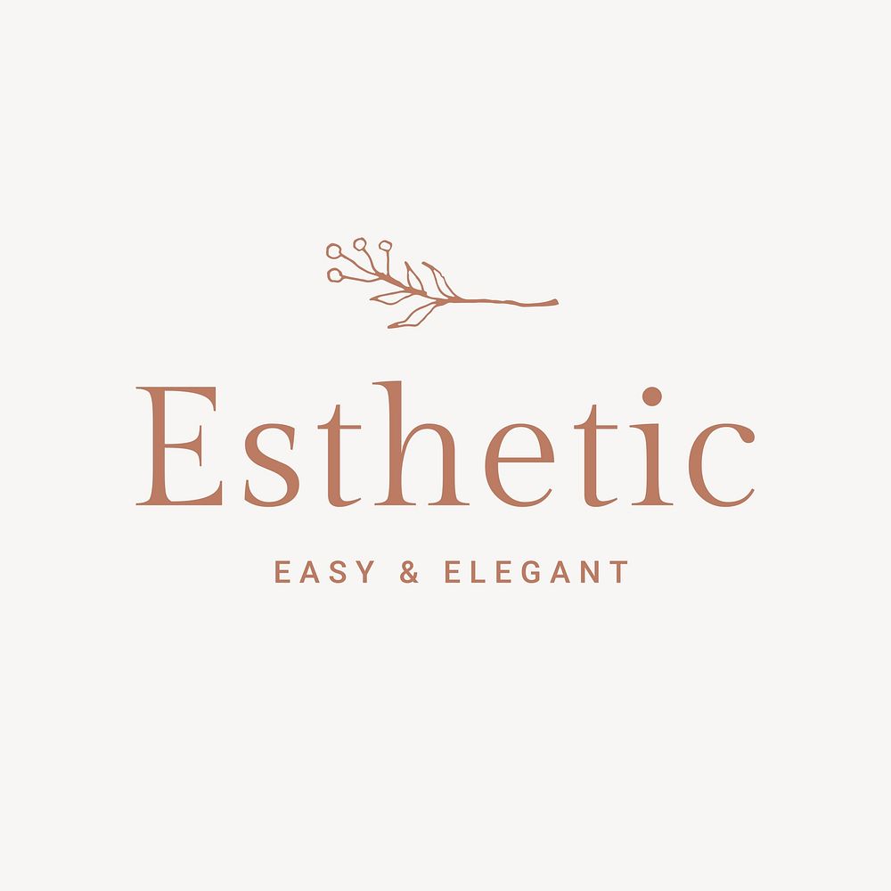 Esthetic aesthetic business logo template | Free Photo - rawpixel