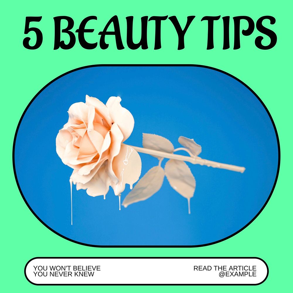 Beauty tips Facebook post template | Free Photo - rawpixel