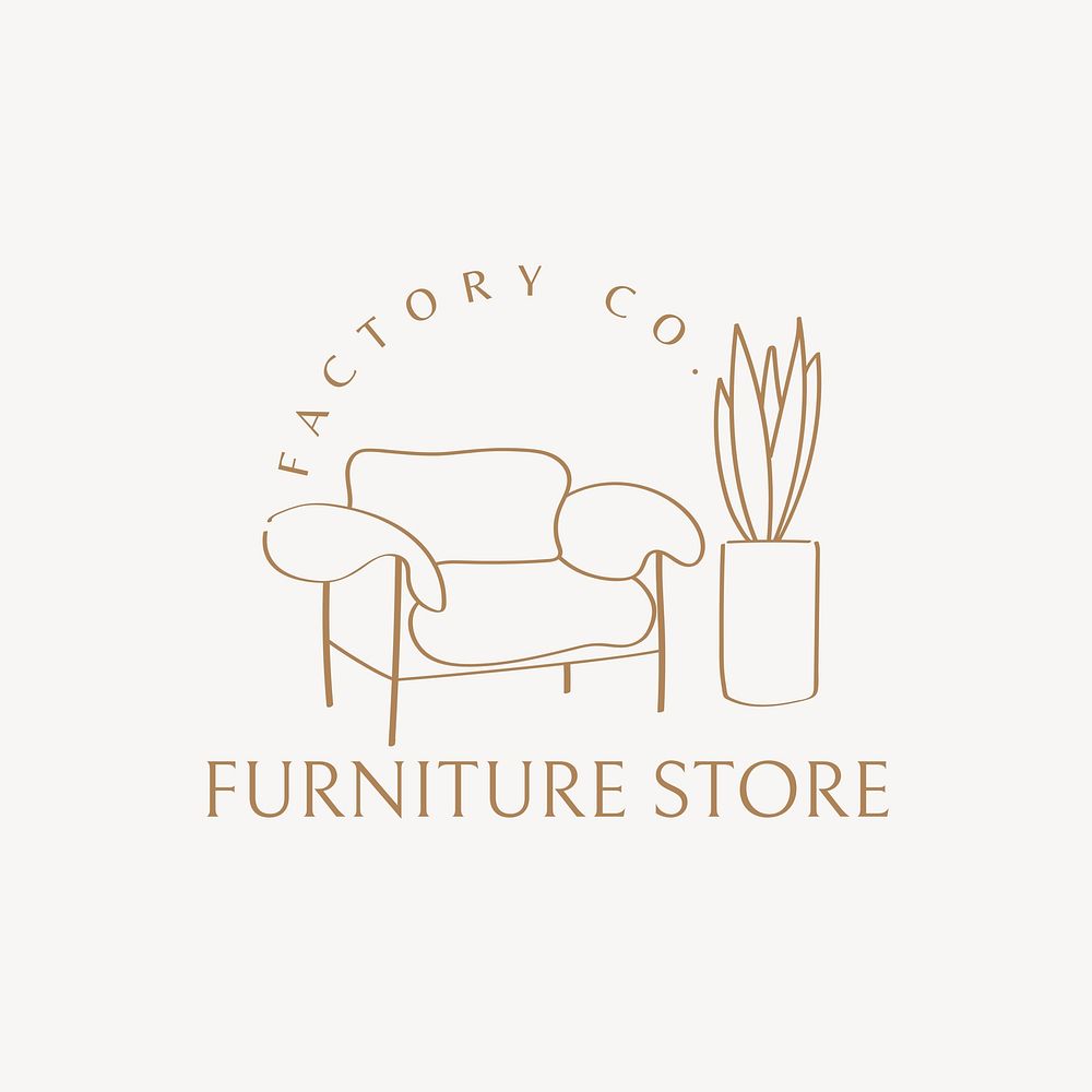 Furniture store logo template | Free Photo - rawpixel
