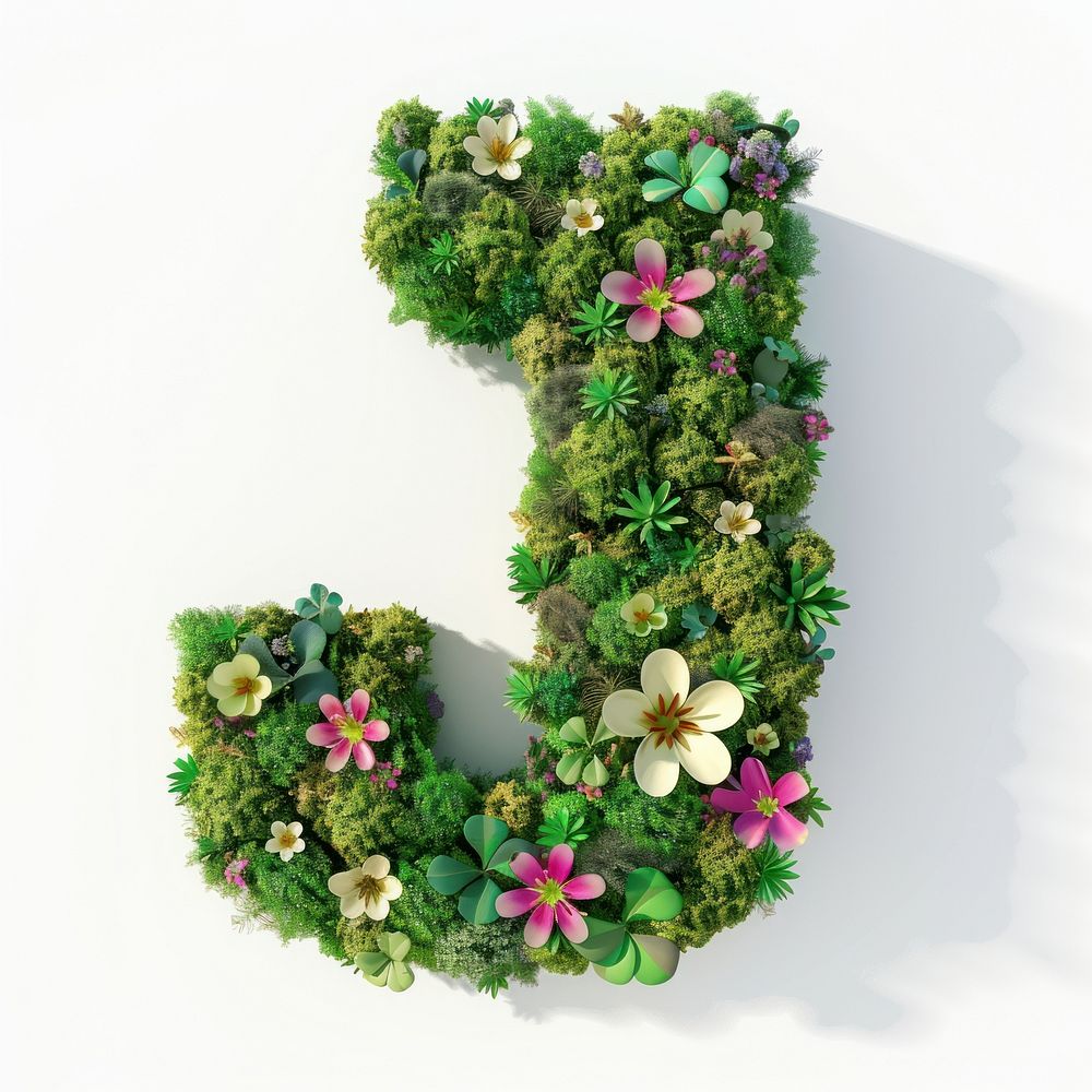 J letter flower blossom plant. | Free Photo Illustration - rawpixel