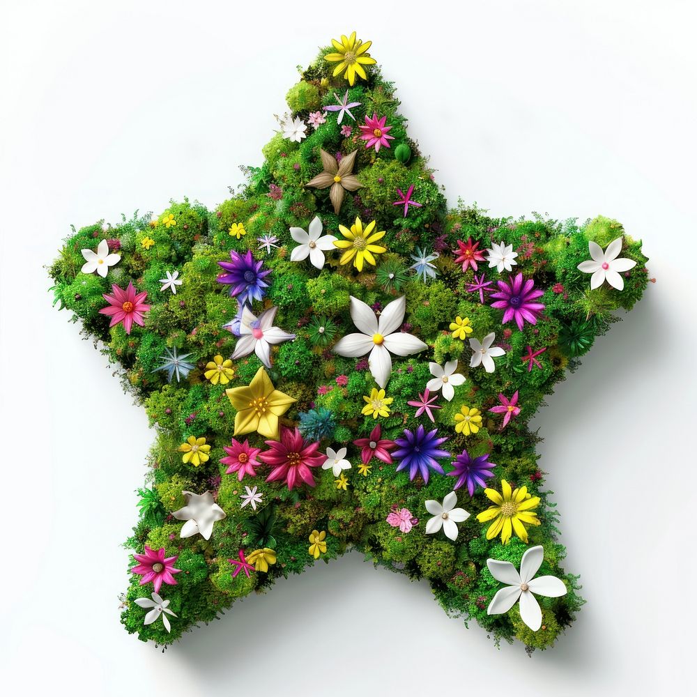 Star shape flower graphics blossom. | Free Photo Illustration - rawpixel