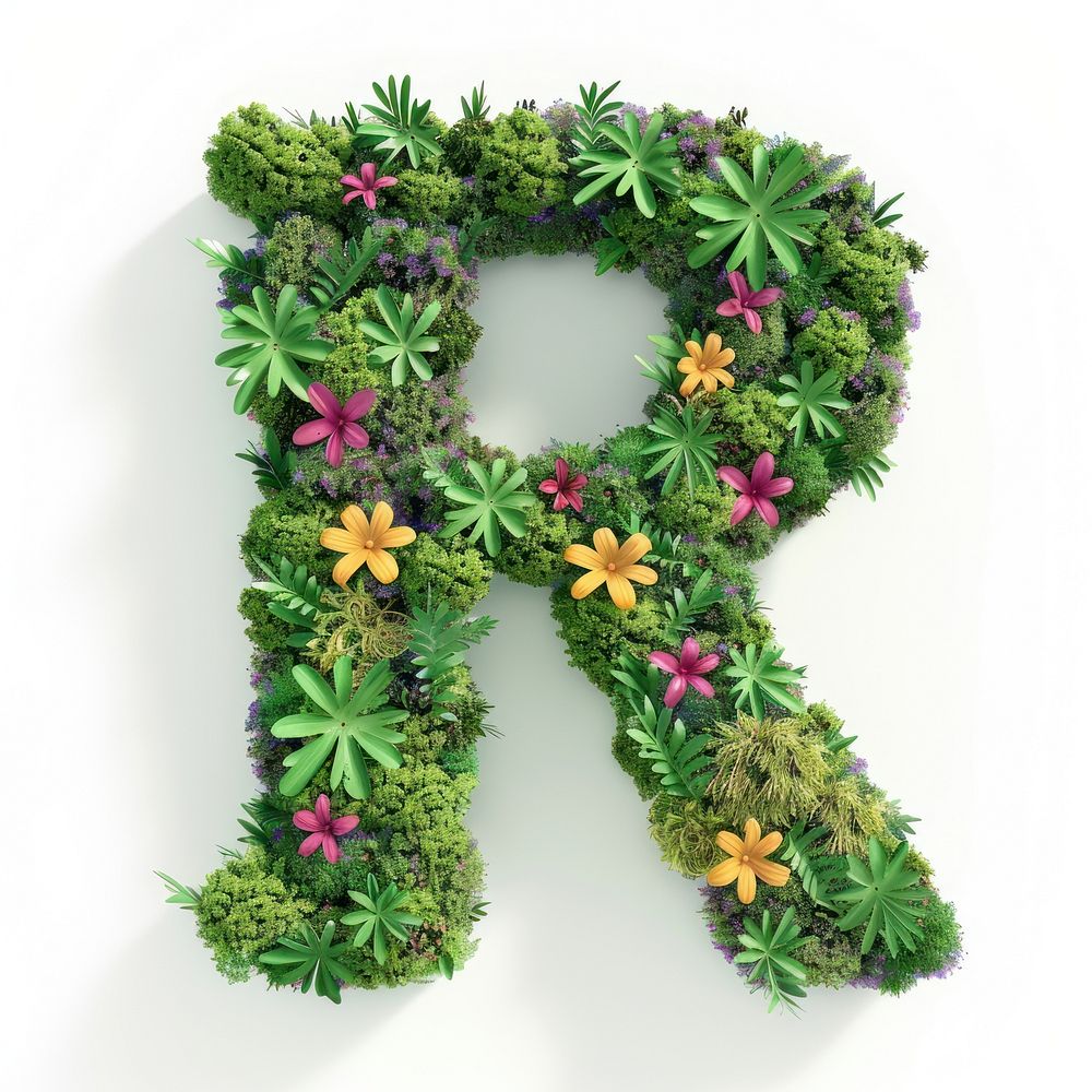 R letter flower accessories accessory. | Free Photo Illustration - rawpixel