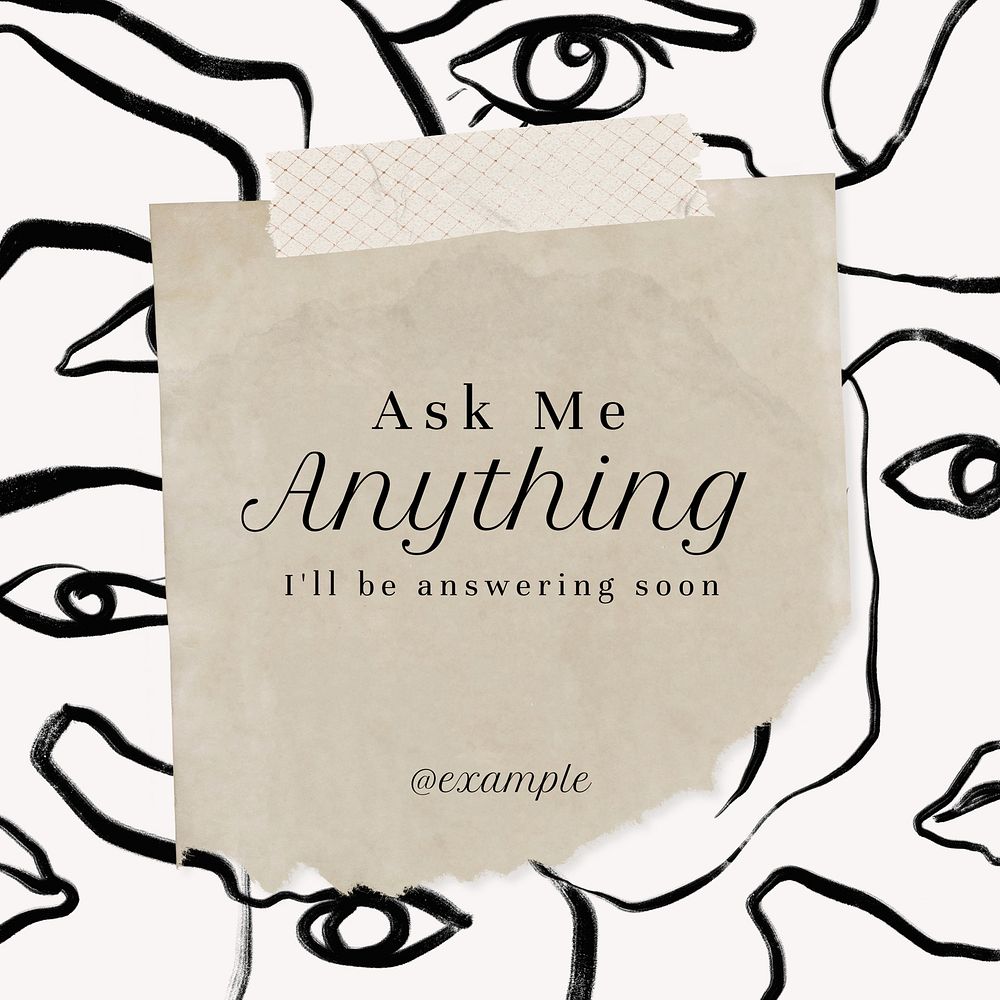 Ask me anything Instagram post | Free Photo - rawpixel