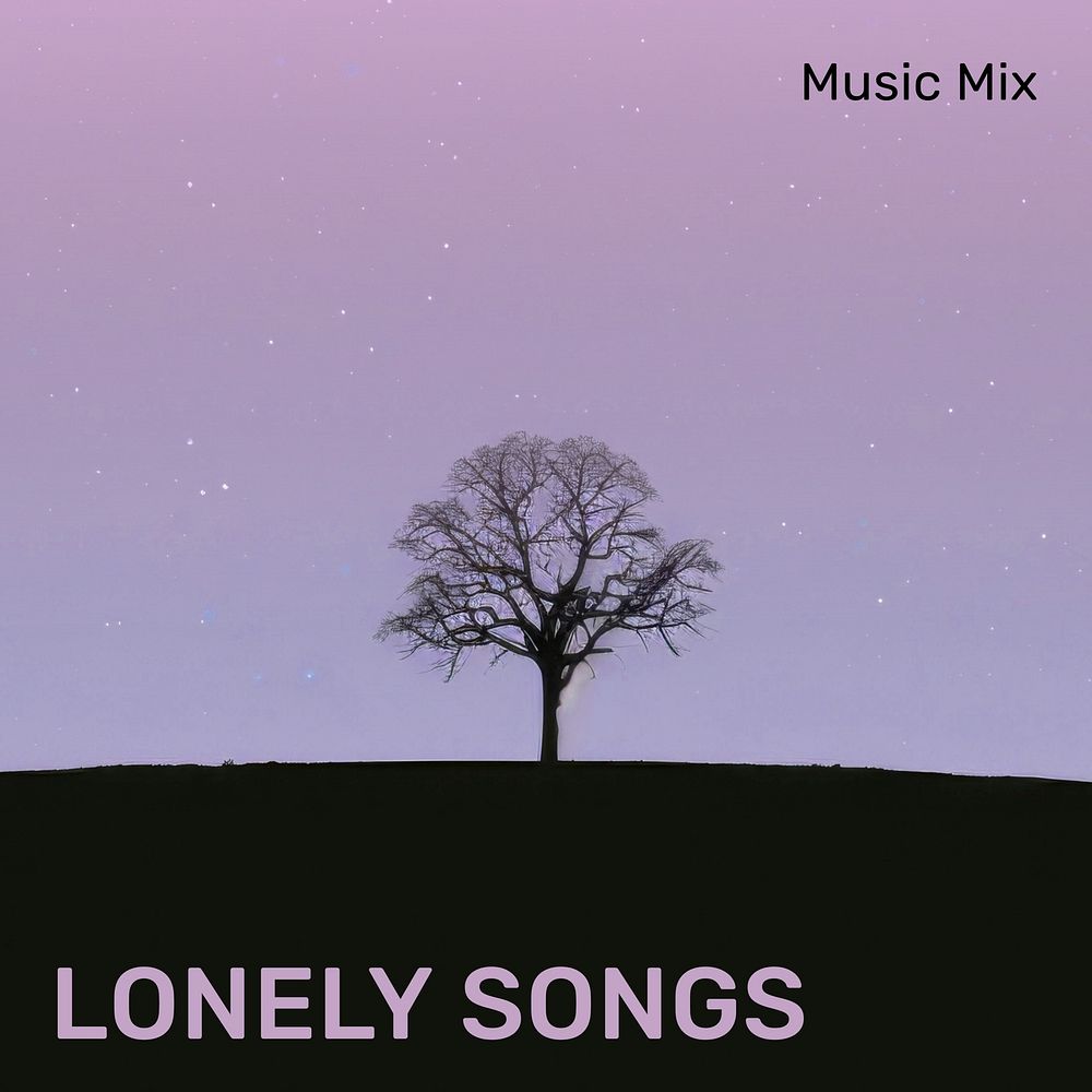 Lonely songs cover template | Free Photo - rawpixel