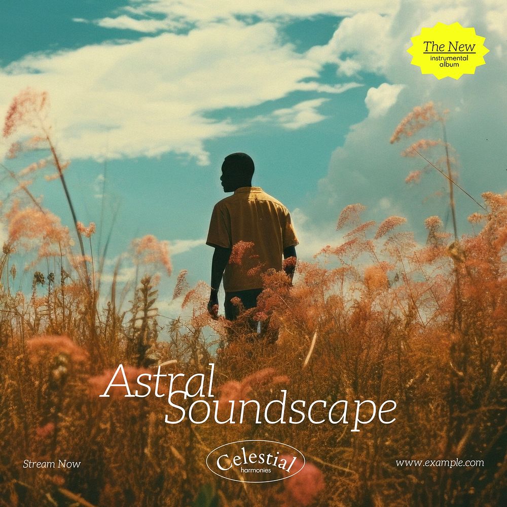 Instrumental music album cover template | Free Photo - rawpixel