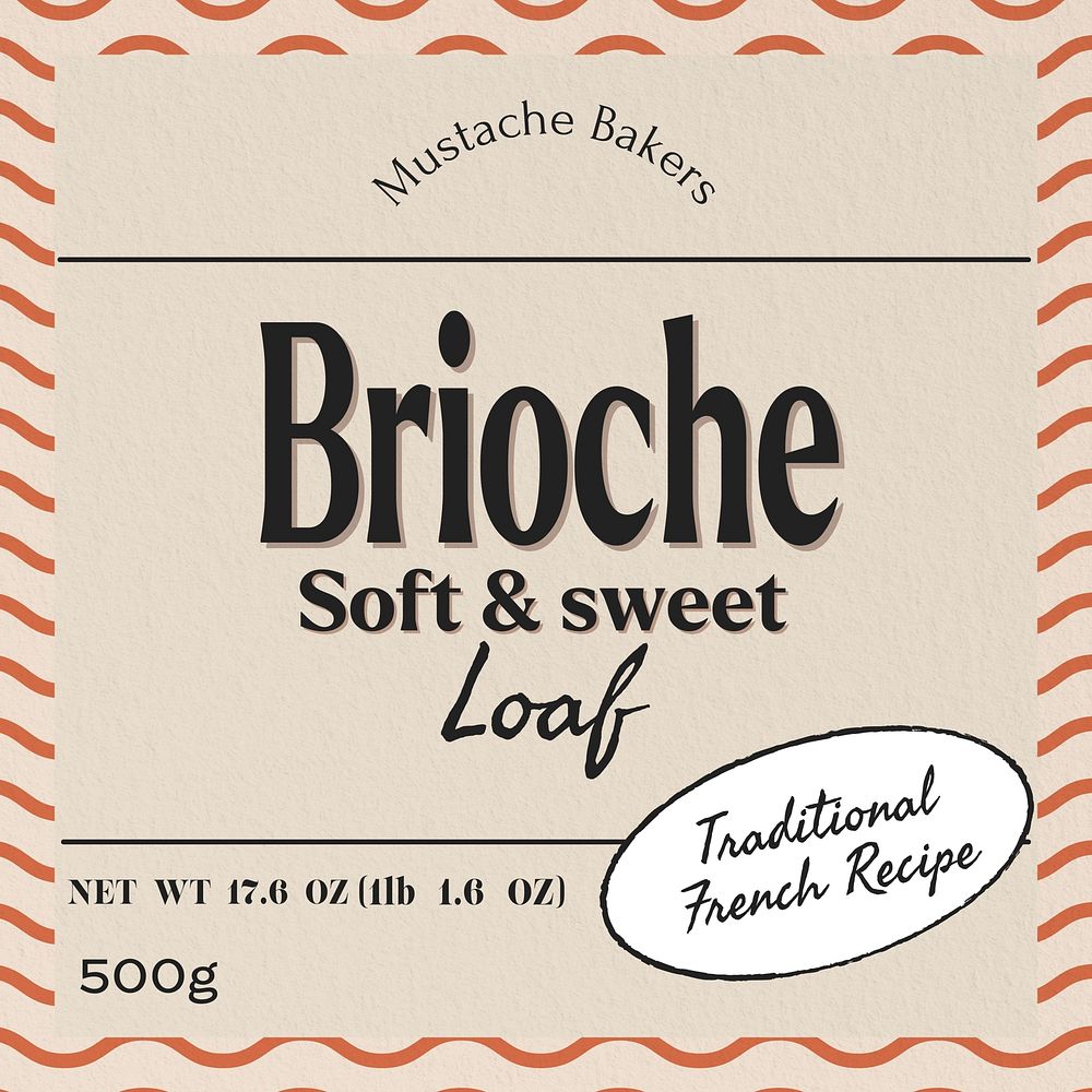 Bakery label template | Free Photo - rawpixel